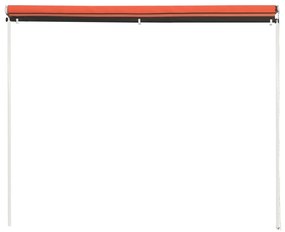 Zatahovací markýza 400 x 150 cm oranžovo-hnědá