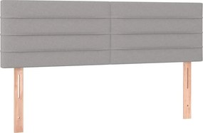 Box spring postel s matrací světle šedá 140 x 190 cm textil 3126877
