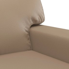 3dílná sedací souprava s polštáři cappuccino umělá kůže 3201933