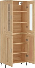 Skříň highboard dub sonoma 69,5 x 34 x 180 cm kompozitní dřevo 3198356