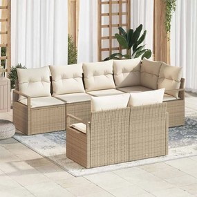 Set pohovek 7 ks Béžová polyratan 3346421
