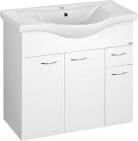 Aqualine Keramia Fresh - Umyvadlová skříňka 75x74x35 cm, bílá 50082A