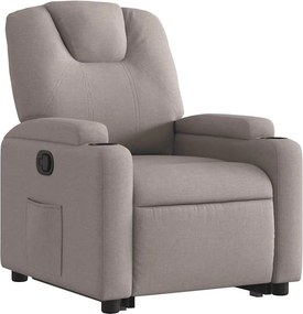 Zvedací polohovací křeslo taupe textil 3204376
