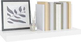 Plovoucí nástěnná police bílá vysoký lesk 60x23,5x3,8 cm MDF 323748