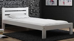 Dřevěná postel Azja 90x200 + rošt ZDARMA (Barva dřeva: Šedá)