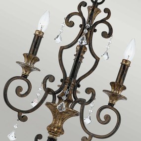 Elstead MARQUETTE rustikální lustr 43 cm 3xE14 starý bronz