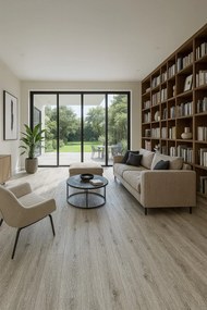 Beauflor, PVC podlaha - lino Toptex Tasmanian Oak 096L, na míru, šíře 4m,5m, šedá, filc, chodba / předsíň