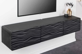 Designový závěsný TV stolek Gavrilla 160 cm černé mango