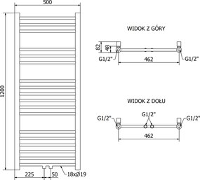 Mexen Yodo, elektrické topné těleso 1200x500 mm + topná tyč 600 W, černá, W113-1200-500-2600-70