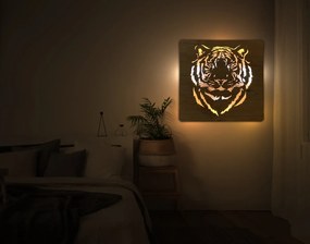 Li-Go "Tygr" světelný obraz 230V 62x62cm provedení povrchu: dub světlý