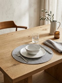 Sinsay - Kulaté stolní prostírání s pletenou strukturou 2 pack - šedá