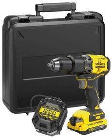 Stanley - 18V AKU vrtačka s příklepem, 1x aku 2,0 Ah Li-Ion, nabíječka SFMCD715D1K-QW