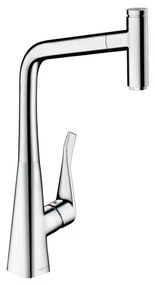 Hansgrohe Metris Select M71 - Kuchyňská páková baterie 320, vytahovatelný výtok, 1jet, sBox, chrom 73803000