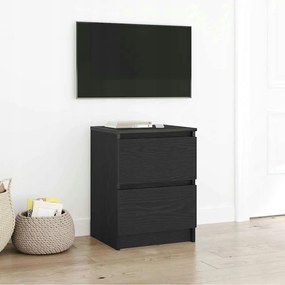 Tv Skříňka Betonově Šedá 100X35X54 Cm Kompozitní Dřevo Černá 40 cm