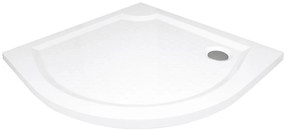 Gelco, VIVA90 sprchová vanička z litého mramoru, čtvrtkruh, 90x90x4cm, R550, GV559