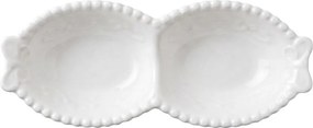 Porcelánová mistička s perličkovým okrajem a motýlky Butterfly - 17*7*3 cm / 75 ml