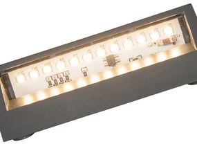 Moderní venkovní nástěnné svítidlo tmavě šedé vč. LED IP54 - Sandstone 1