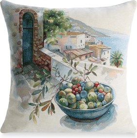 GOBELÍNOVÝ DEKORAČNÍ POVLAK NA POLŠTÁŘ PENINSULA2 45X45 CM VZOROVANÝ