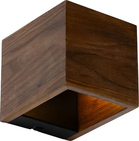 Sada 2 chytrých nástěnných lamp ořechové dřevo vč. Wifi G9 - Transfer