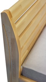 Masivní postel GEMINI - Solwo Design Dřevo a odstín oleje: BUK Cink - Olej odstín BO103, Rozměr spací plochy: 180x200