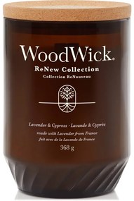 WoodWick – ReNew svíčka Lavender & Cypress (Levandule a cypřiš) Velikost: střední 184g