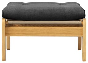Podnožka J113 z dubového dřeva barva potahu:: černá