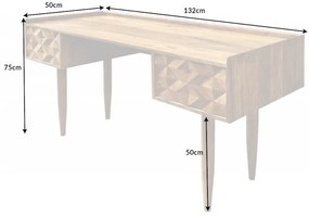 Psací stůl Alpine 130cm akátový med/ 43738