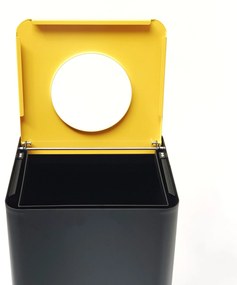 Odpadkový koš na tříděný odpad Caimi Brevetti Centolitri 100 L, žlutý