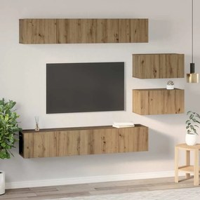 Sestava TV skříněk 6 ks Artisanový dub Kompozitní dřevo 3393161