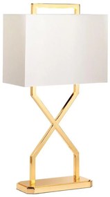 Elstead CROSS-TL-IVORY - Stolní lampa CROSS 1xE27/60W/230V zlatá/bílá