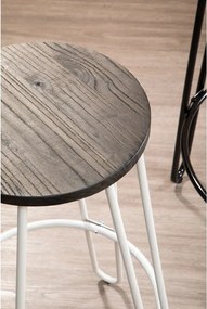 Bílá/v přírodní barvě barová stolička z jilmového dřeva (výška sedáku 75 cm) District – Premier Housewares