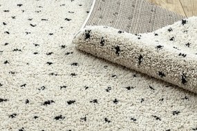 Kusový koberec Berber Syla B752 dots cream, 80x150, biela, kancelária, Dywany Łuszczów