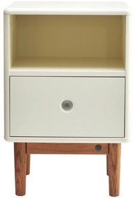 Krémově bílý lakovaný noční stolek Tom Tailor Color 40 x 33,5 cm