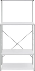 Skříňka na mikrovlnku bílá 60 x 39,6 x 123 cm kompozitní dřevo 288240