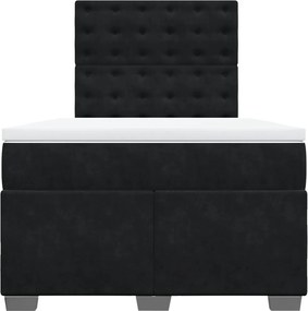 Box spring postel s matrací černá 120 x 190 cm samet 3290872