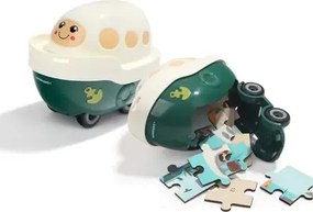 TOP BRIGHT Dřevěné puzzle s hračkou Loď / 24 dílků