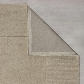 Flair Rugs, Ručně tkaný běhoun Tuscany Textured Wool Border Natural, 60x230, béžová, ložnice