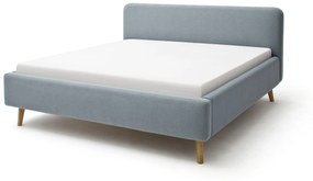 Čalouněná postel MATTIS 140x200 cm - ledově modrá