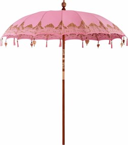 Balijský deštník se základnou Růžová 215 x 215 x 260 cm 3356906