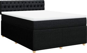 Box spring postel s matrací černá 140 x 190 cm textil 3287460