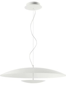 Linea Light Horizon_P, bílo/zlaté závěsné svítidlo pro nepřímé osvětlení, 34W LED 3000K, Ø 65cm