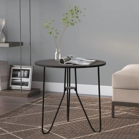 Čajový stolek černý 48 cm MDF a železo - Default Title