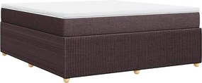 Box spring postel s matrací tmavě hnědá 180x200 cm textil 3285591