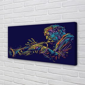 Obrazy na plátně trumpet muž 100x50 cm