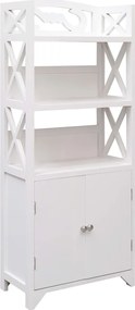 vidaXL Koupelnová skříňka 46 x 24 x 116 cm dřevo pavlovnie [284107] Barva: Bílá