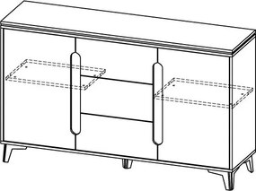 Casarredo - Komfort nábytek Komoda PAGINO 6 fresco/jasan