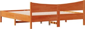 Postel bez matrace voskově hnědá 180 x 200 cm masivní borovice 3216362