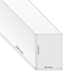 Lameo Dekorativní stěnová lamela - bílá 30x40