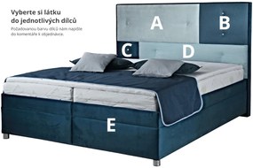 NEW DESIGN postele Boxspring postel COLORE s úložným prostorem, 160×200 cm Velikost postele: 160 × 200 cm