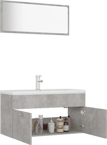 vidaXL Set koupelnového nábytku dřevotříska [3070887] Barva: Bílá